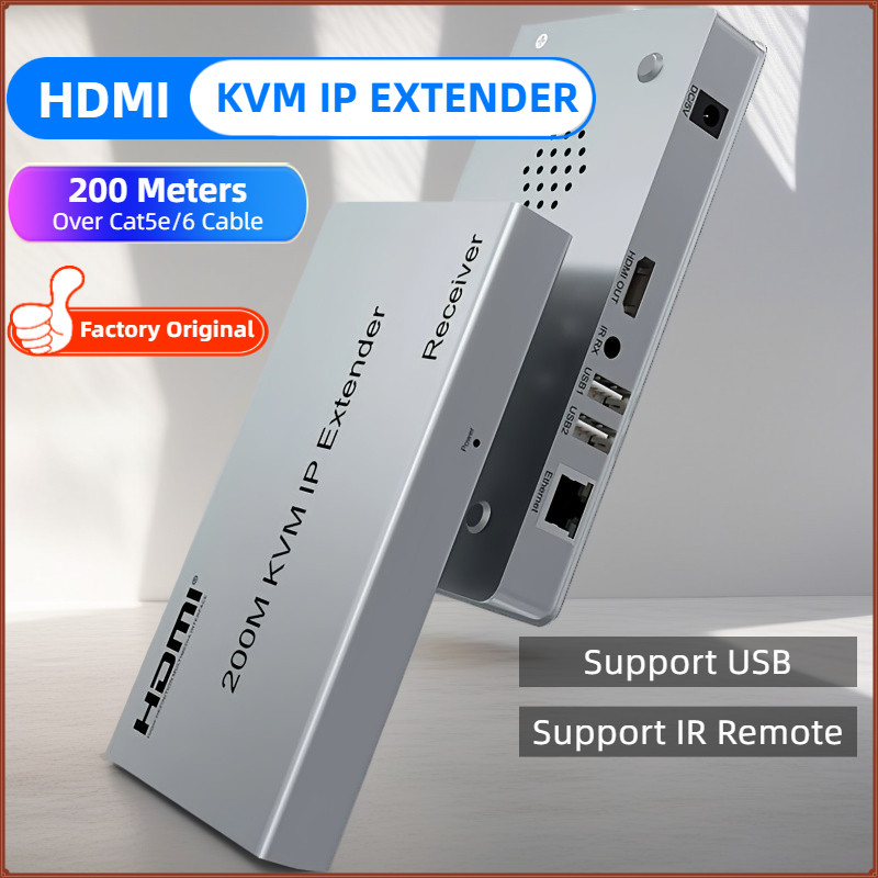 200M HDMI KVM IP Extender Over Cat5e/6 Cable - 1080P HD HDMI Ethernet ...