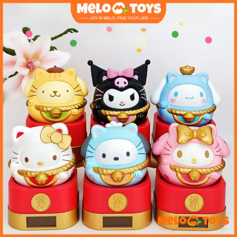 Genuine Sanrio Lucky Cat Light-Up Blind Box Set Decoration Hello Kitty ...