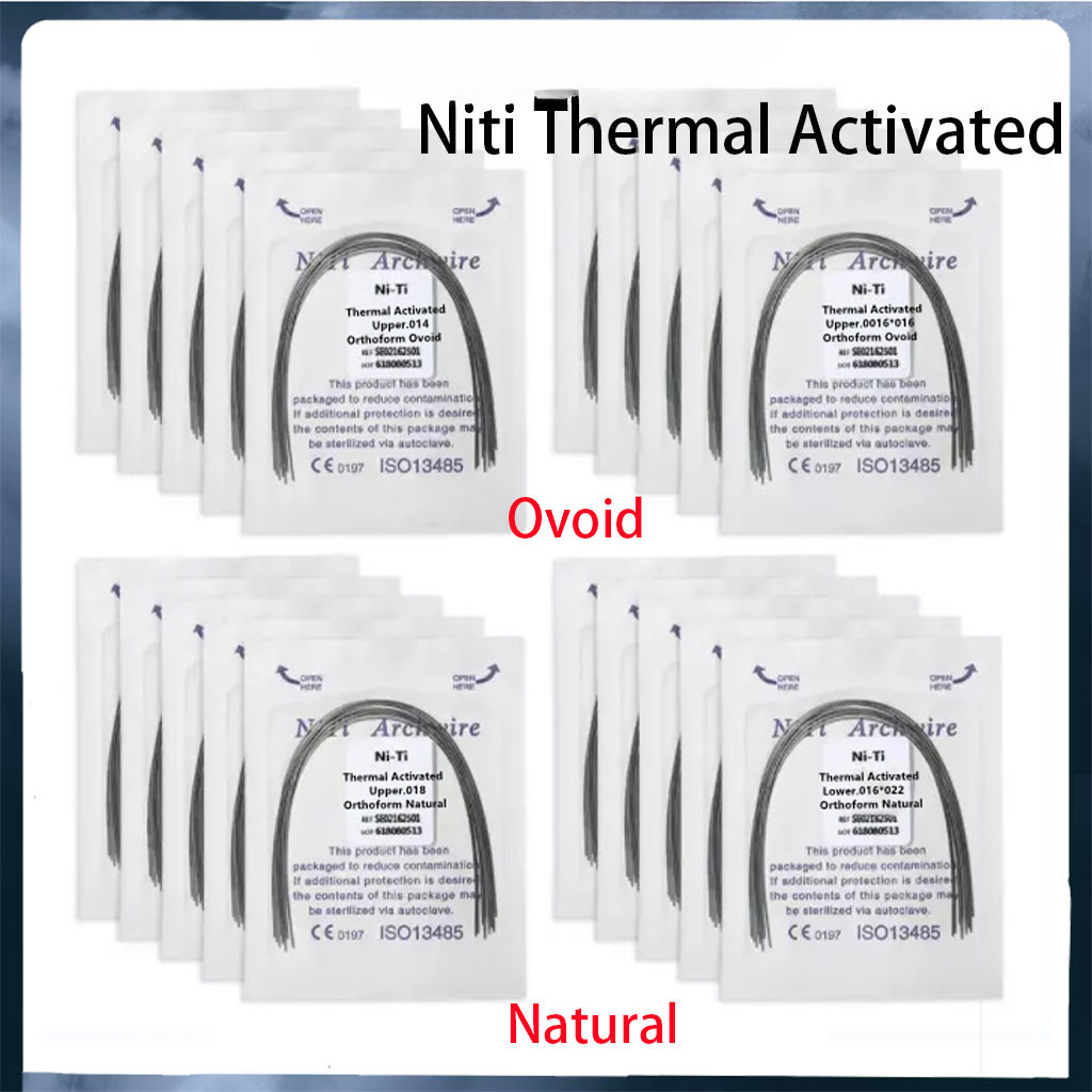 JIN GT 100Pcs/10Packs Dental Orthodontic Thermal Activated Archwires Super Elastic Niti Arch ...