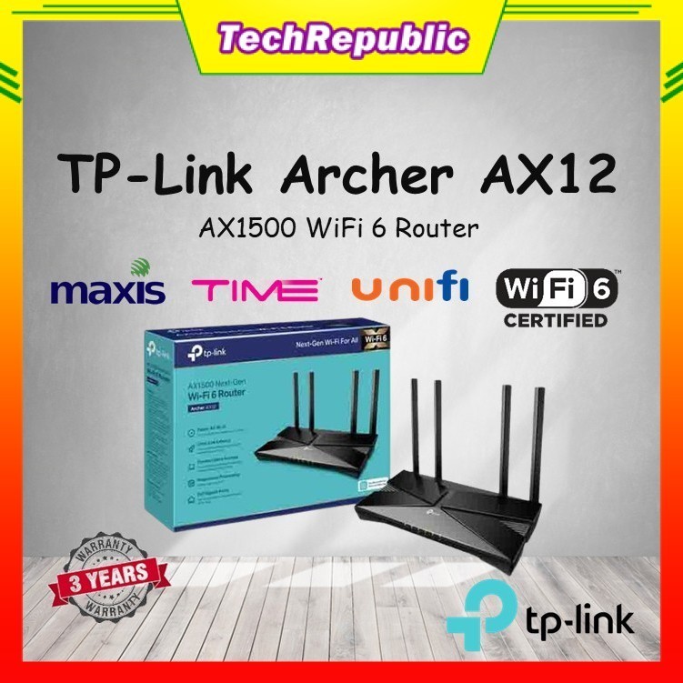 TP-LINK ARCHER AX12 AX1500 NEXT-GEN WIFI 6 ROUTER | Shopee Malaysia
