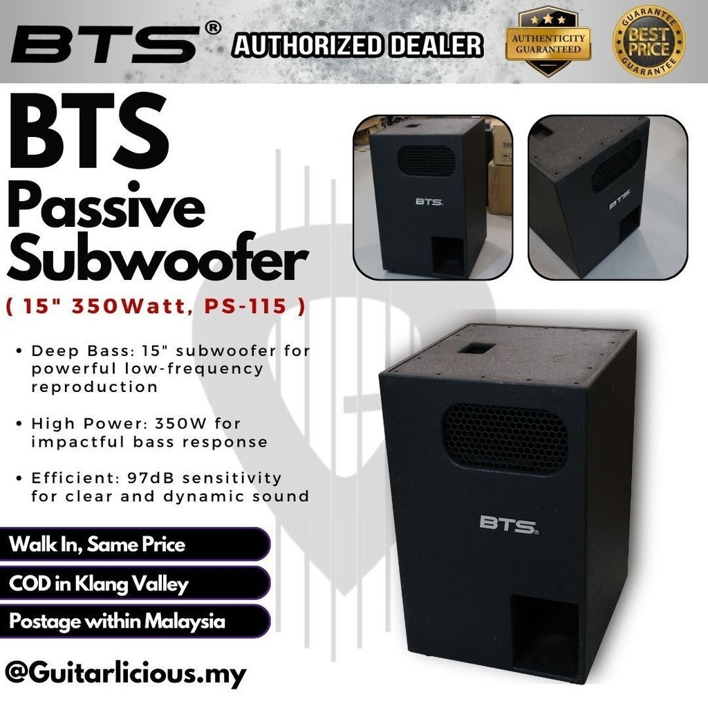BTS PS-115 15 inch Passive Subwoofer - 350watt / 97dB ( PS 115 / PS115 ...