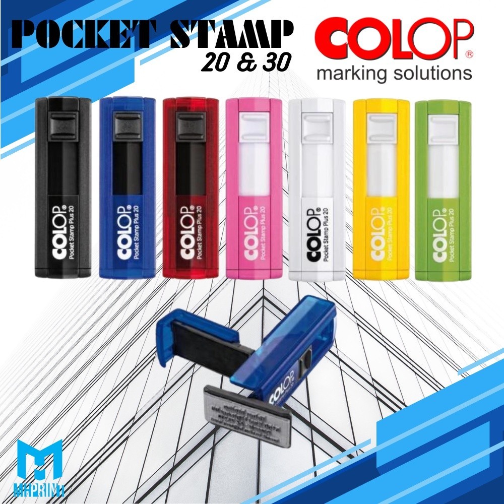 SAME DAY POS * Rubber Stamp * COLOP Self Inking Pocket Rubber Stamp Plus 20 | Plus 30 | Shopee ...