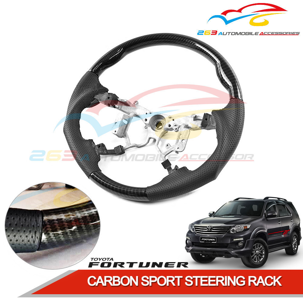 TOYOTA FORTUNER 2012-2015 LEATHER SPROTS STEERING WHEEL RACK 15 INCH 38 ...