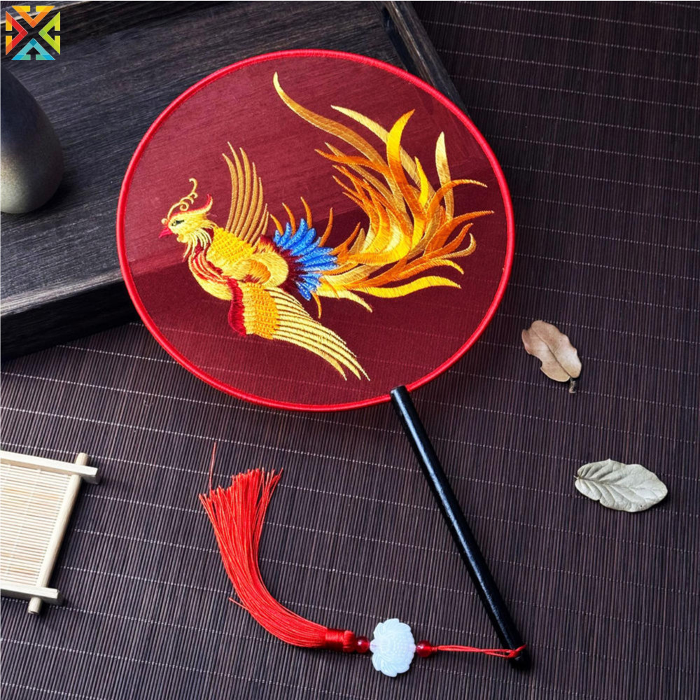 Ancient Style Round Fan Dance Special National Style Su Embroidery Fan ...