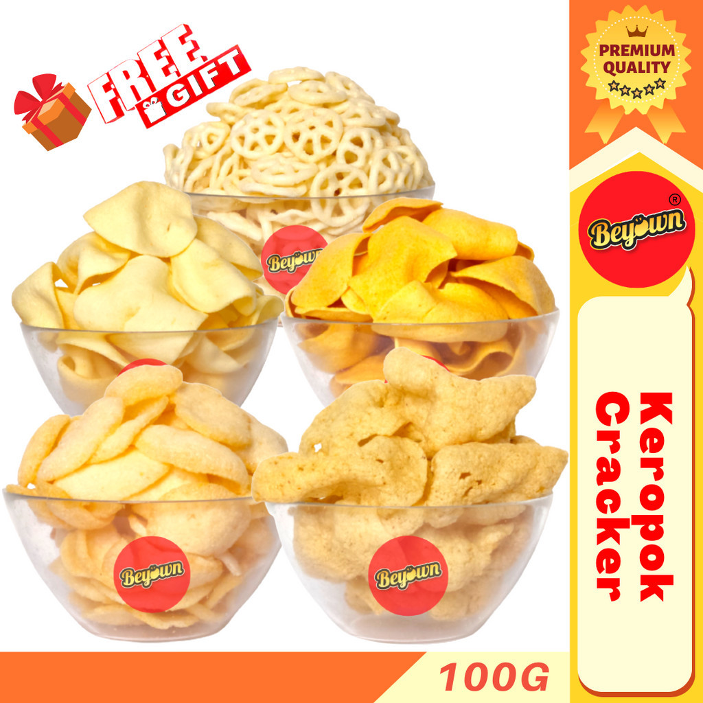 【100g】Snack Cracker Chips Keropok Kerepek Ikan Udang Dhall Pumpkin Labu ...
