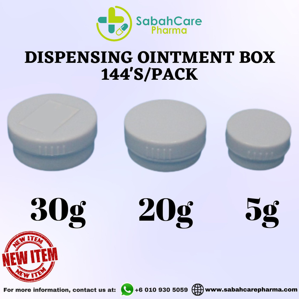 SABAHCARE DISPENSING OINTMENT BOX 5G/20G/30G 144'S/PACK | Shopee Malaysia