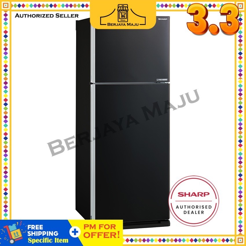 Sharp 480L 2 Door J-Tech Inverter Refrigerator SJE5381MK (Black ...