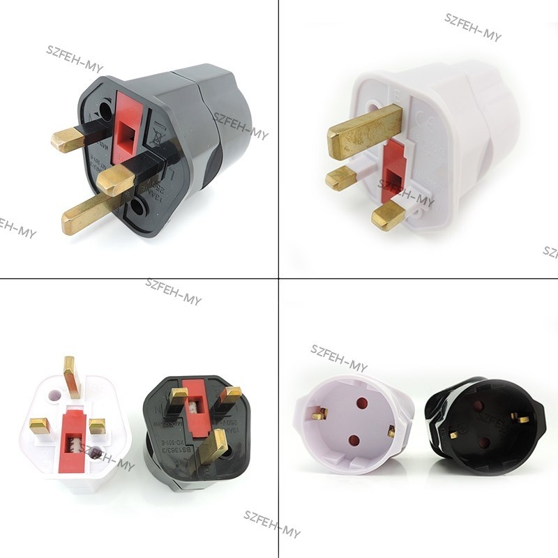 Universal Power Adapter 13A 250V Copper EU Korea Germany France Russia ...