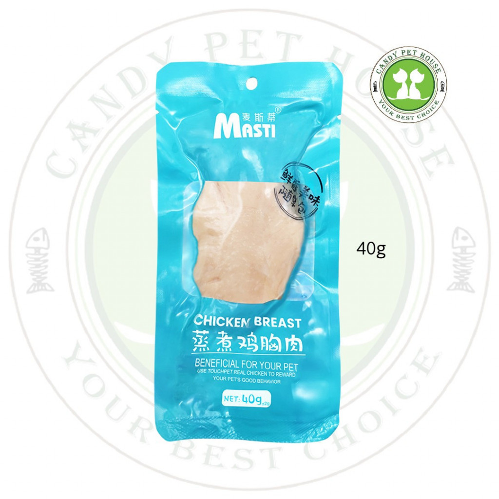 Masti Pet Snacks Steam Chicken Breast - 40g / Protein Cat Food Dog Food ...