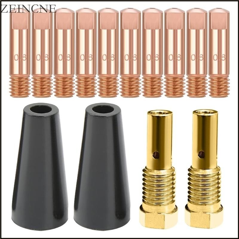 Zein 14AK Flux Cores Gasless Nozzle Tips Kit MIG Welding Contact Tip 0 ...
