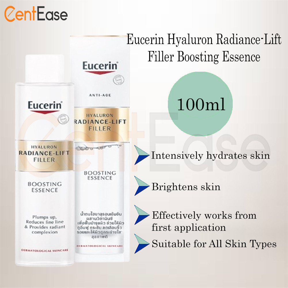 Eucerin Hyaluron Radiance-Lift Filler Boosting Essence 100ml | Shopee ...
