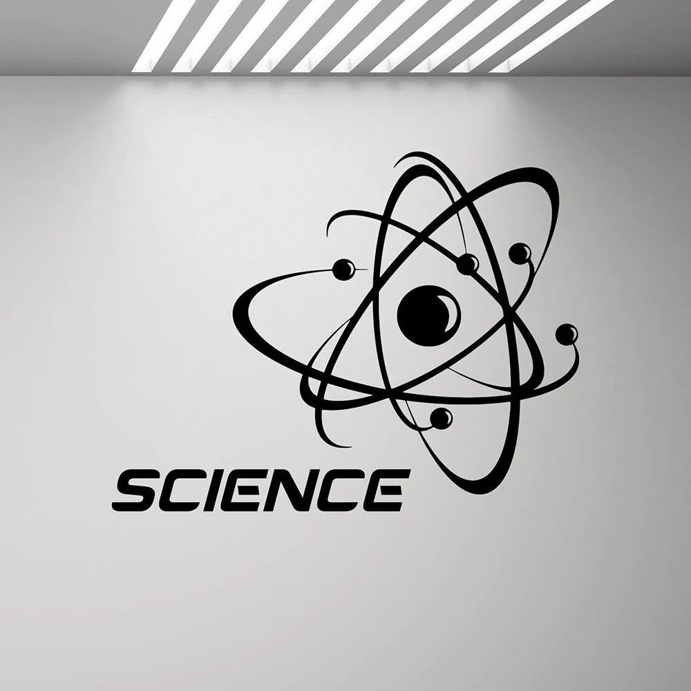 Science Sign Wall Decal Molecule School Wall Sticker Education Quote ...