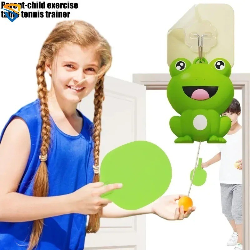 Frog-Shaped Hanging Suspended Table Tennis Adjustable Trainer Visual ...