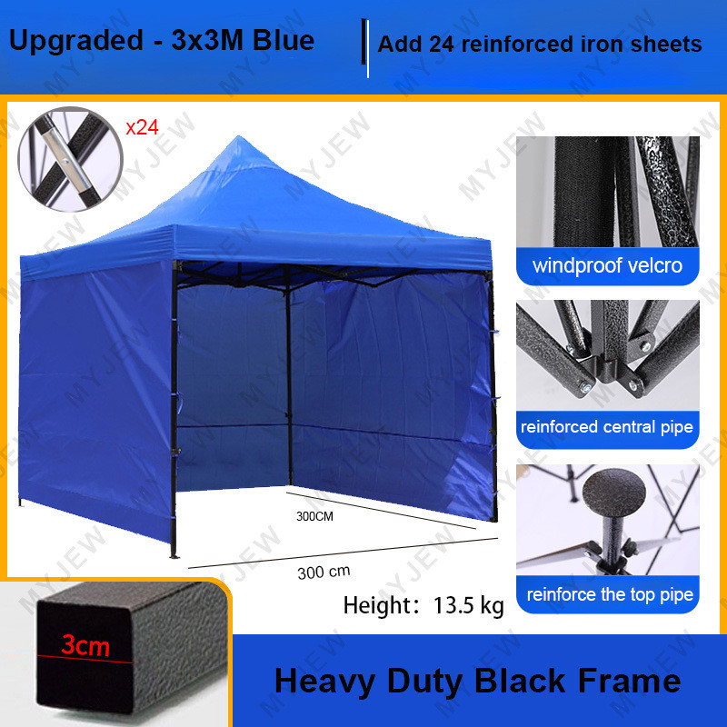 Outdoor Canopy 10x10 Heavy Duty Full Set Folding Waterproof Khemah Tent ...