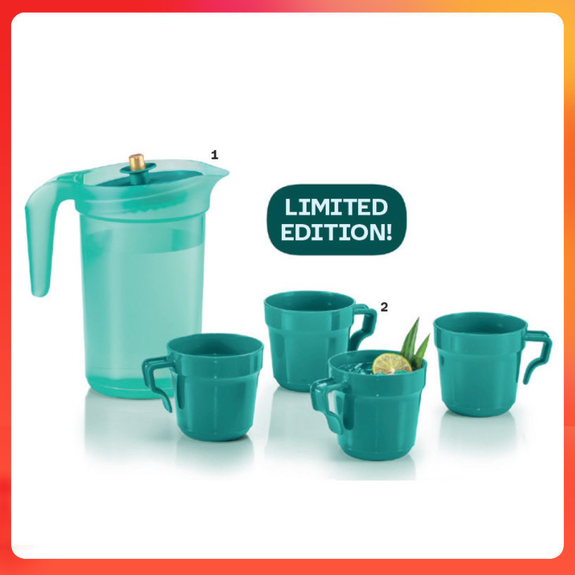 Tupperware 2L Illumina 3.7L Pitcher 350ml Aloha Mugs Limited Edition ...