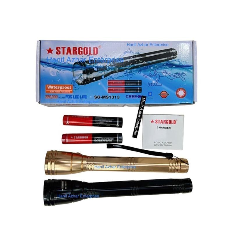 Torch Light Original Stargold SG-MS1313 Water Resistant Led Heavy Duty ...