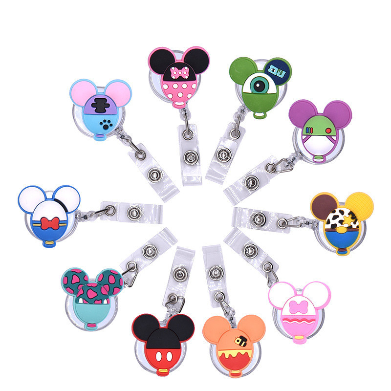 Disney Cute Cartoon Mickey Minnie Badge Work Permit Expansion Clip ...