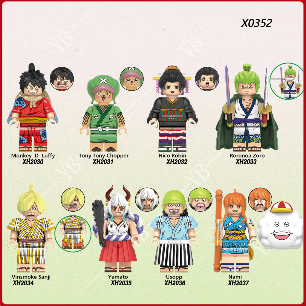 Children's Toy Anime Luffy Roronoa Zoro Model minifigures Assembly ...