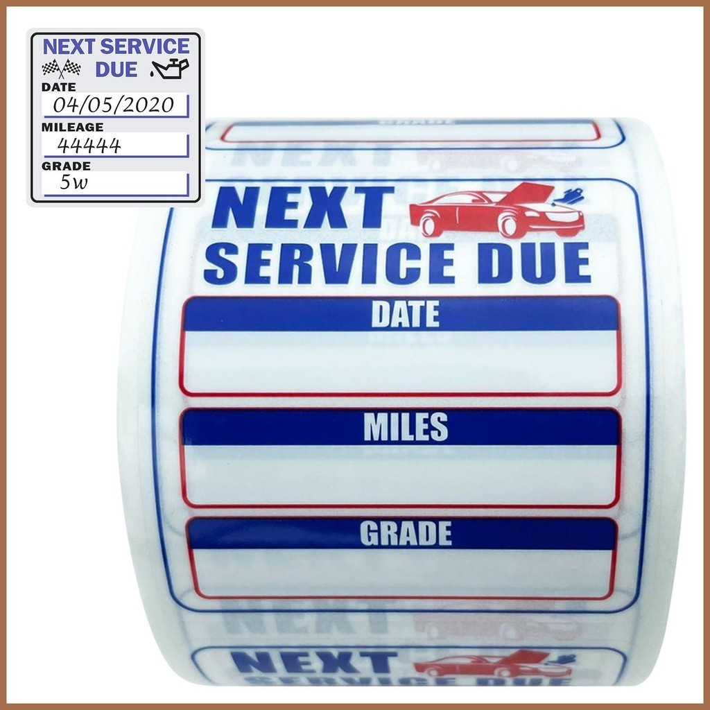 Oil Stickers For Windshield 250 Sheets Car Service Stickers For ...