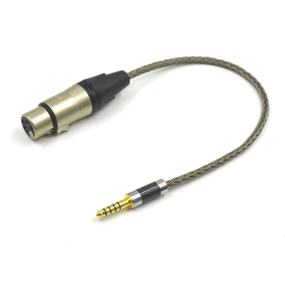 TOP-HiFi 16 Core 4.4mm Balanced Male to 4-pin XLR Balanced Female Headphone Audio Adapter 4.4mm ...