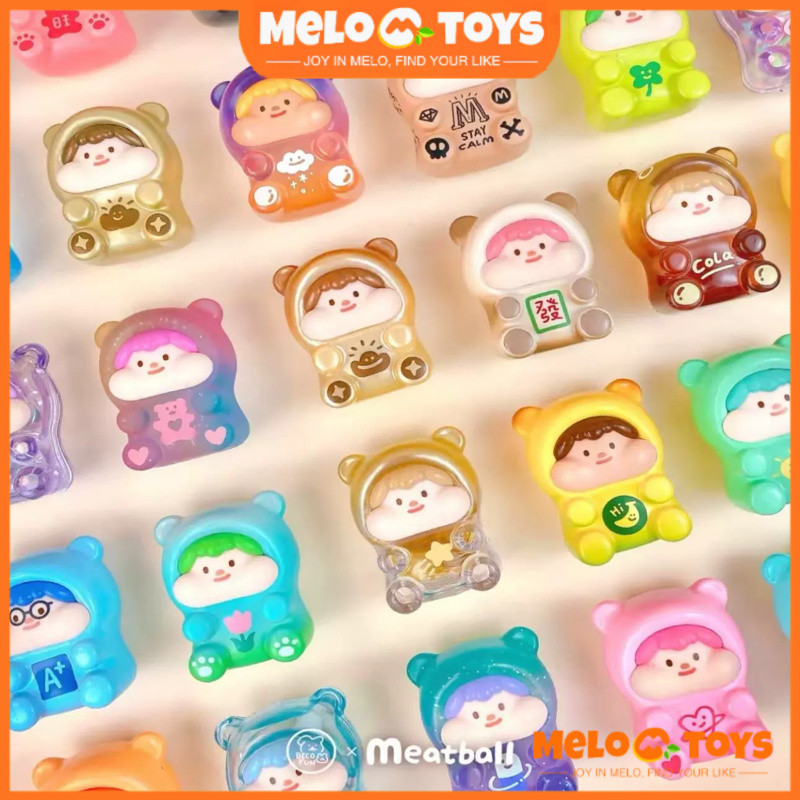 Meatball Cotton Candy Bear Mini Beans Cute Beans Blind Box Set Cute ...