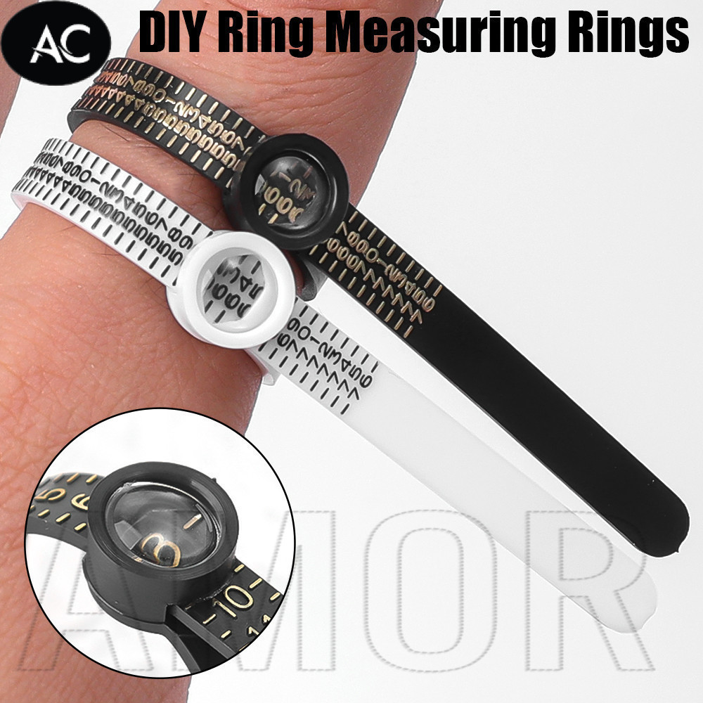 AC Ring Sizer With Agnifier - Rings Meter Measuring Tools - Black ...