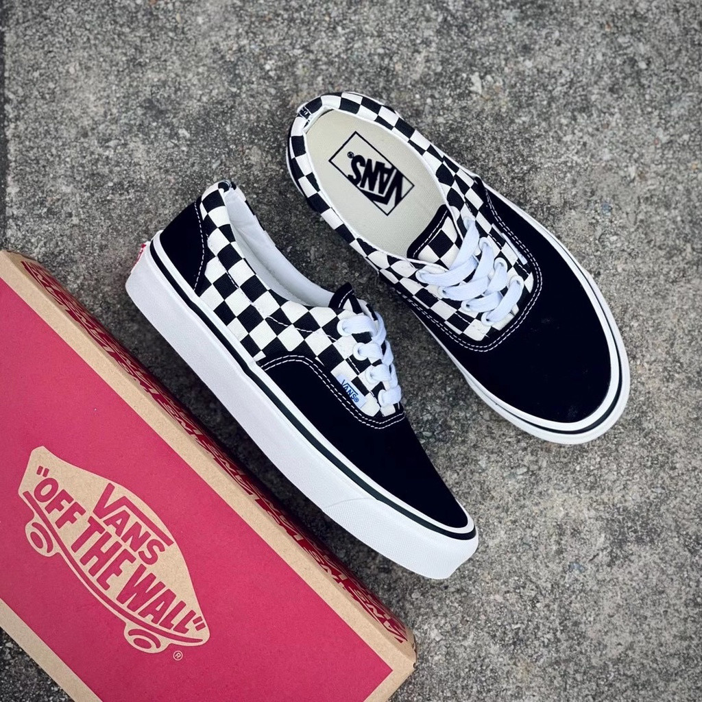 Van Anaheim kilang Era 95 Dx Van Anaheim hitam dan putih checkerboard ...