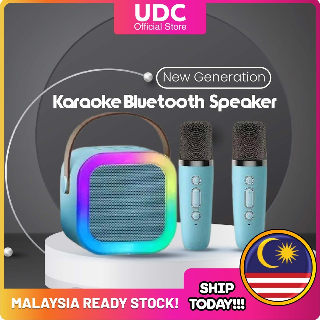 UDC 🎶Mini Wireless Karaoke Speaker With Karaoke Bluetooth Microphone ...