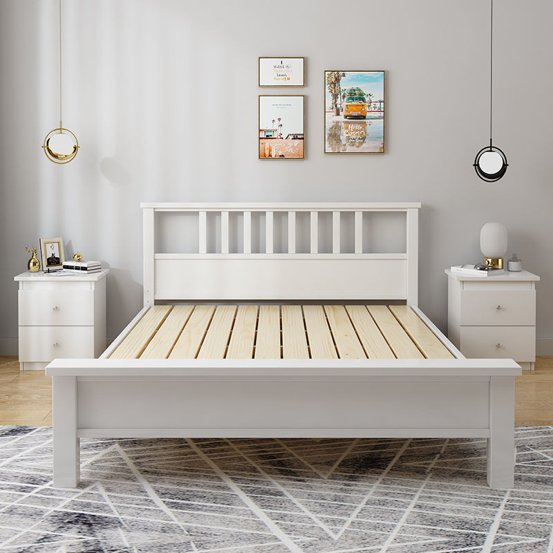 Bilik Sewa Katil Gaya IKEA Katil Kayu Pejal Katil Ringkas Moden IKEA ...