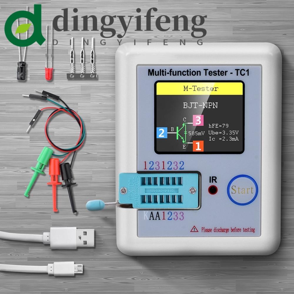DINGYIFENG Resistor Test Meter Auto LCR-TC1 MOSFET NPN PNP Triac MOS ...