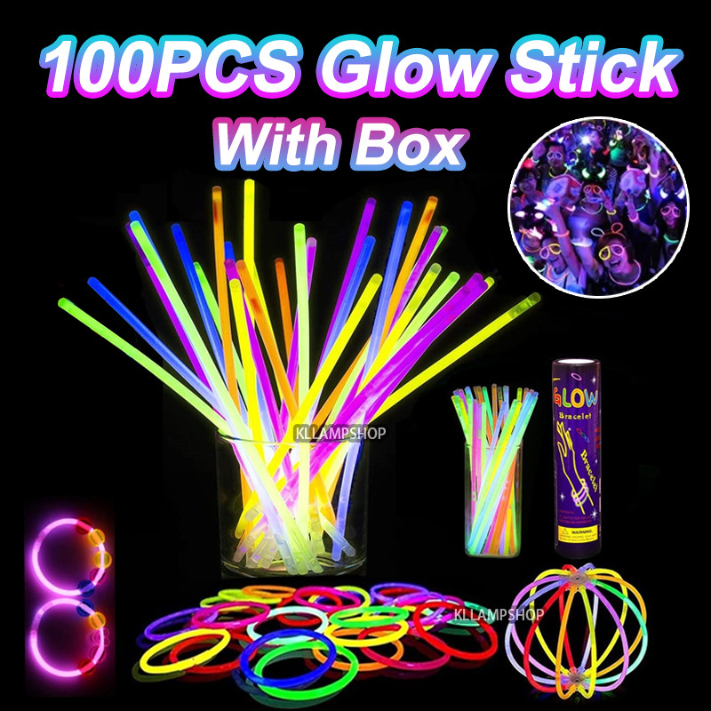 🎉100pcs Lightstick decoration Glow in the dark Hari raya Glow glowing ...