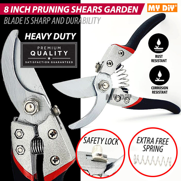 MYDIYHOMEDEPOT - Heavy Duty 8 Inch Pruning Shears Garden Shears Cutter ...