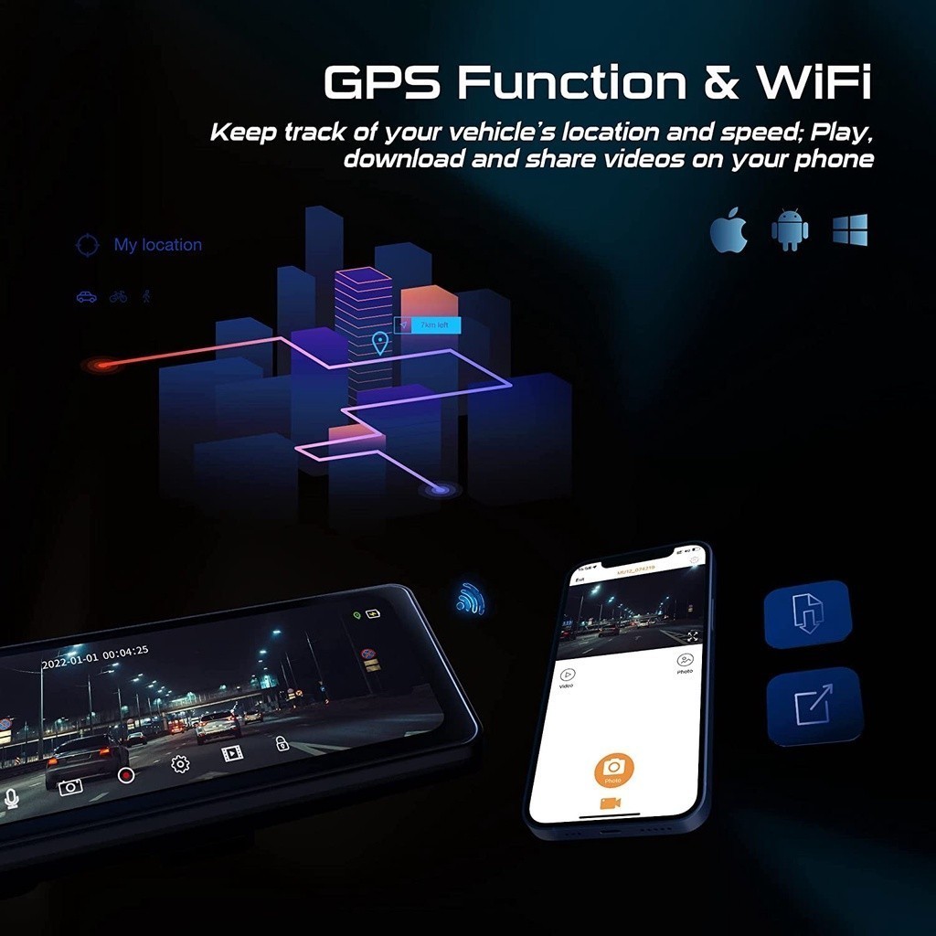 Camtec X1 4K WIFI GPS 2160P /2.5K 1440P Car DVR Huawei Hisilicon CPU ...