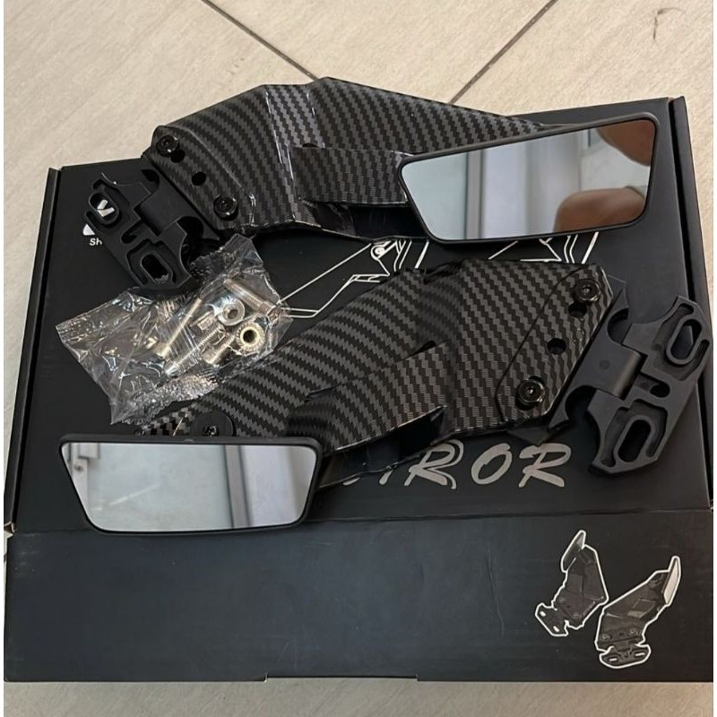 Rearview Mirror According to the Picture New AERO H2 Carbon Fiber Rear ...