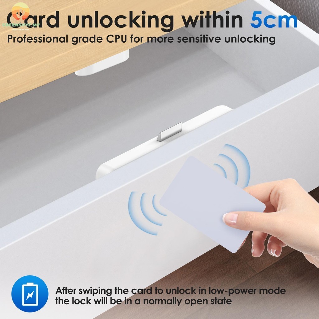 Hidden Cabinet Lock Smart Electronic Drawer Lock No Drill Invisible ...