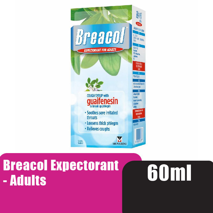 Breacol Cough Syrup Ubat batuk For Adults 60ml-(relief sore throat ...