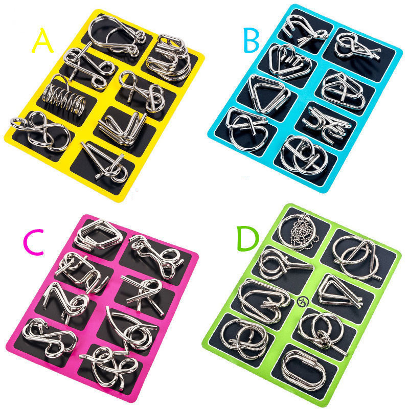 Metal Puzzle Brain Teasers IQ Puzzles Educational Toys For Kids Metal ...