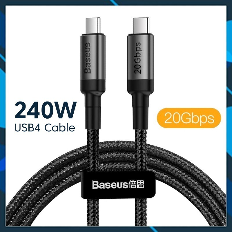 Baseus 240W 48V 5A fast charging cable, 20Gbps data transmission, 1m ...