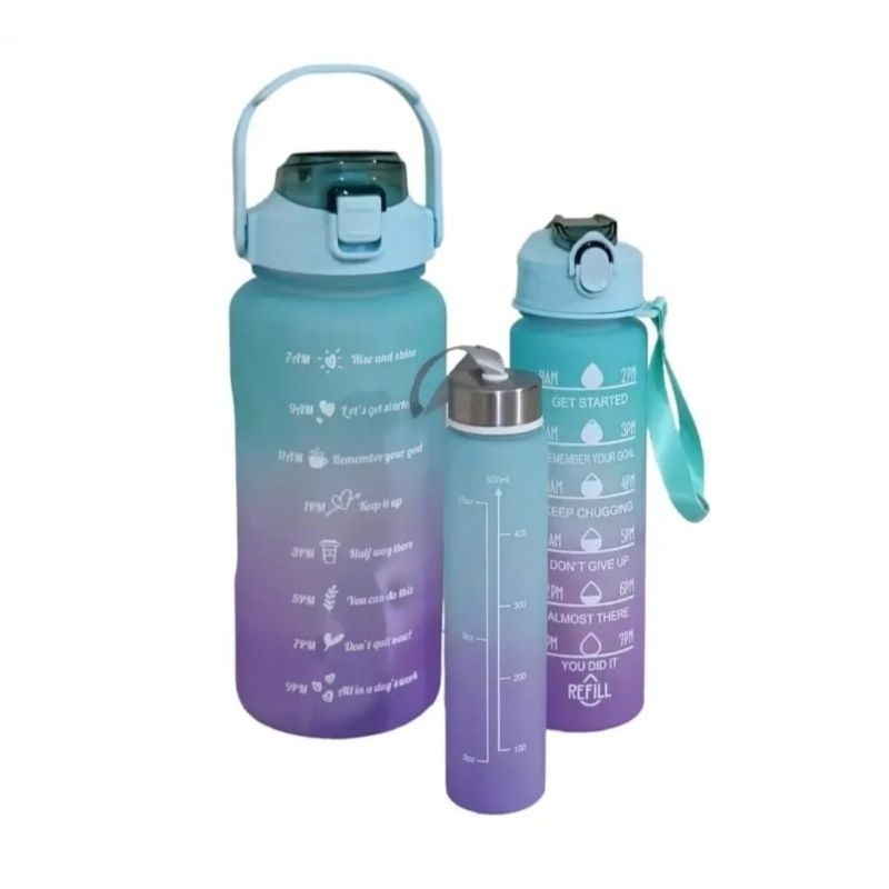 (JOY) Gradation Drinking Bottle 2 liter + 1 liter + 500 ml free 2d and ...