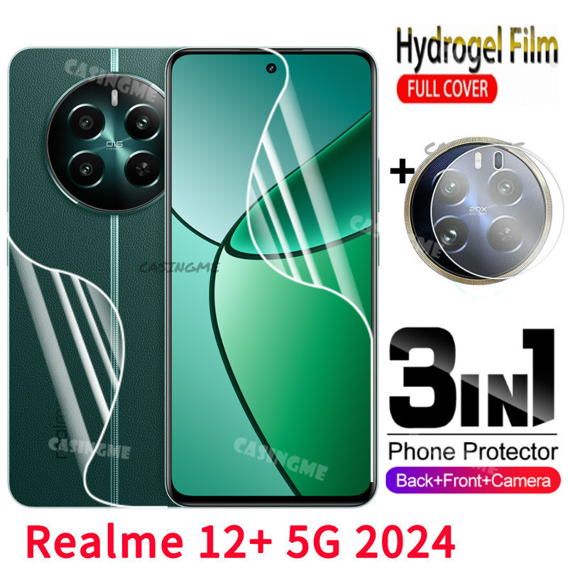 Realme 12+ 5G 2024 3in1 Soft Screen Protector Rear Camera Protective ...