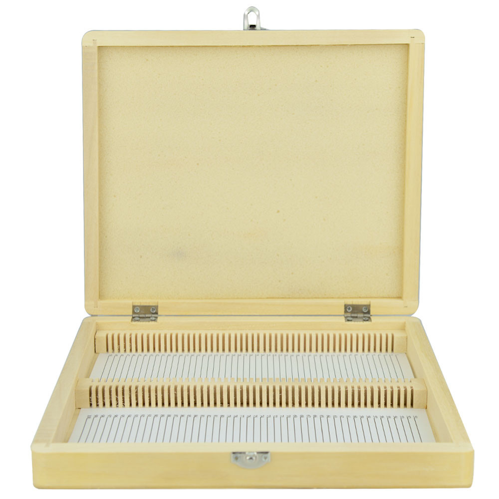 Professional Wooden Microscope Slides Box Storage Case For Microscope ...