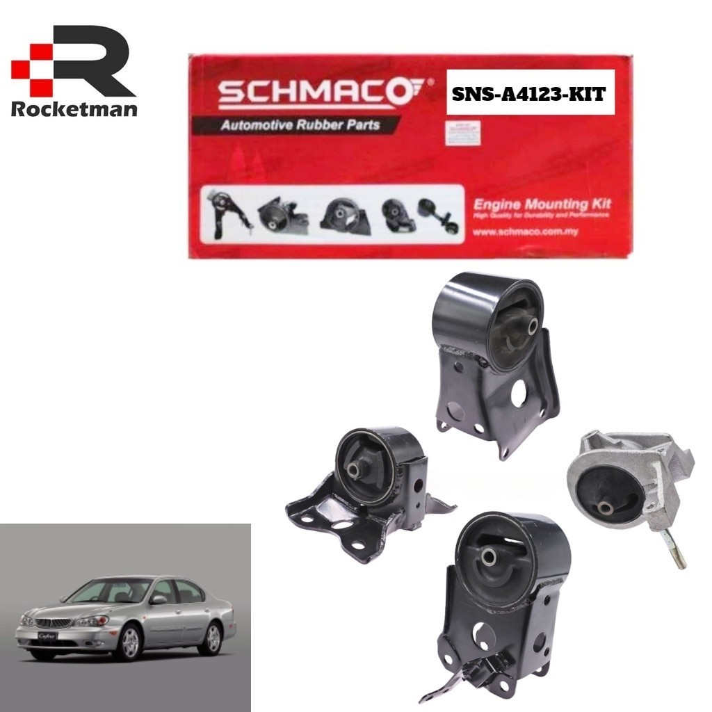 SCHMACO ENGINE MOUNTING SET NISSAN CEFIRO A33 2.0 (SNS-A4123-KIT ...