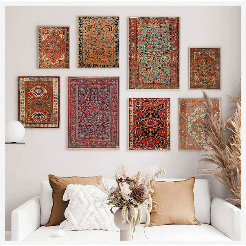 Persian Carpets Retro Wall Art Canvas Painting Pictures Home Decor ...