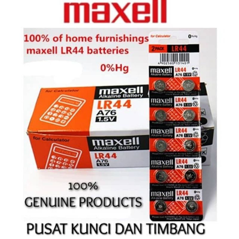 Original Maxell 1 pcs LR44 A76 AG13 or LR1130 LR54 AG10 or LR41/192/AG3 ...
