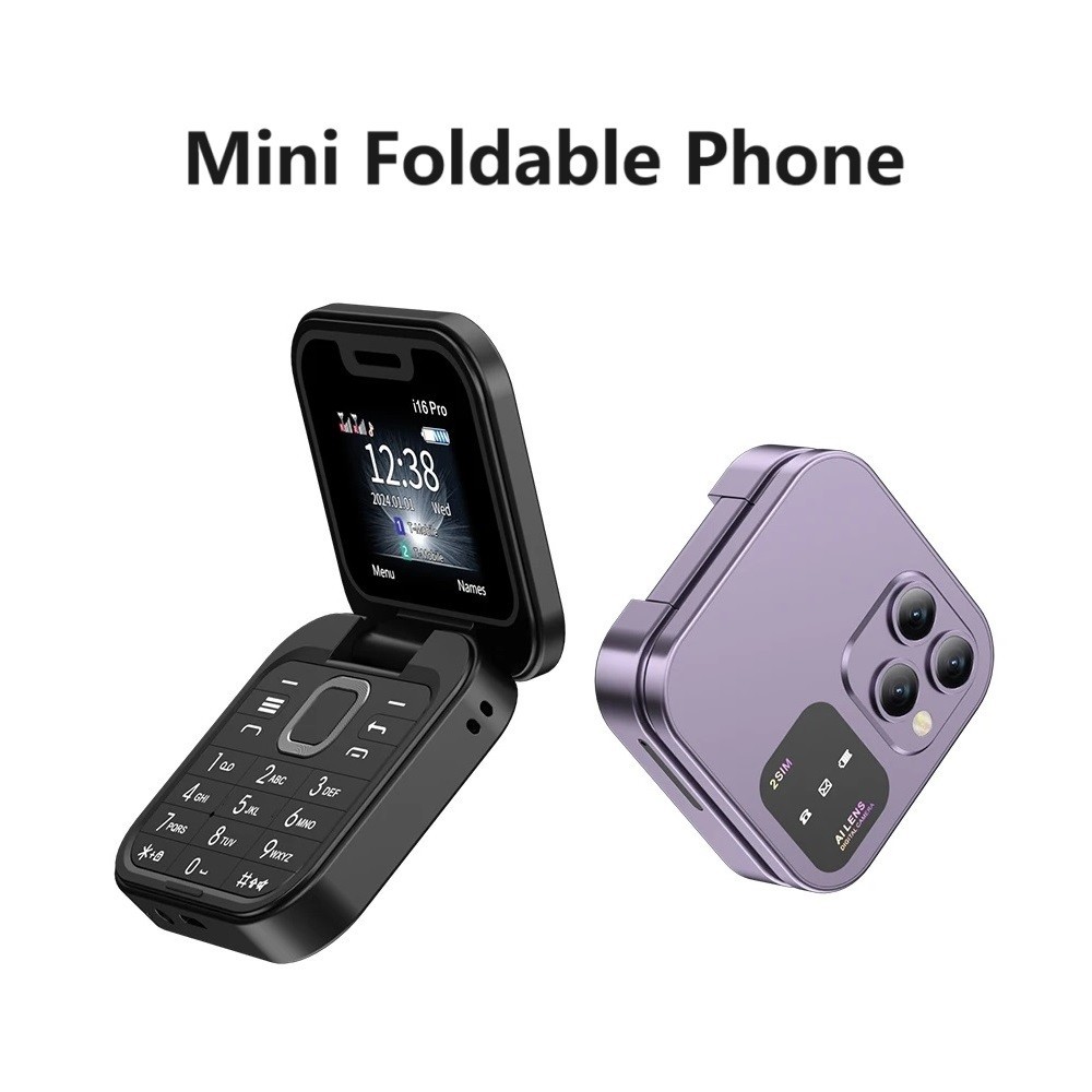 2024 New Mini Foldable Mobile Phone FM Radio Magic Voice Blacklist ...
