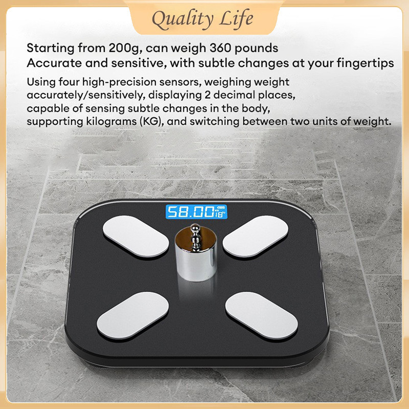 Smart Digital Body Fat Weighing Scale Bluetooth Digital Smart Fat ...