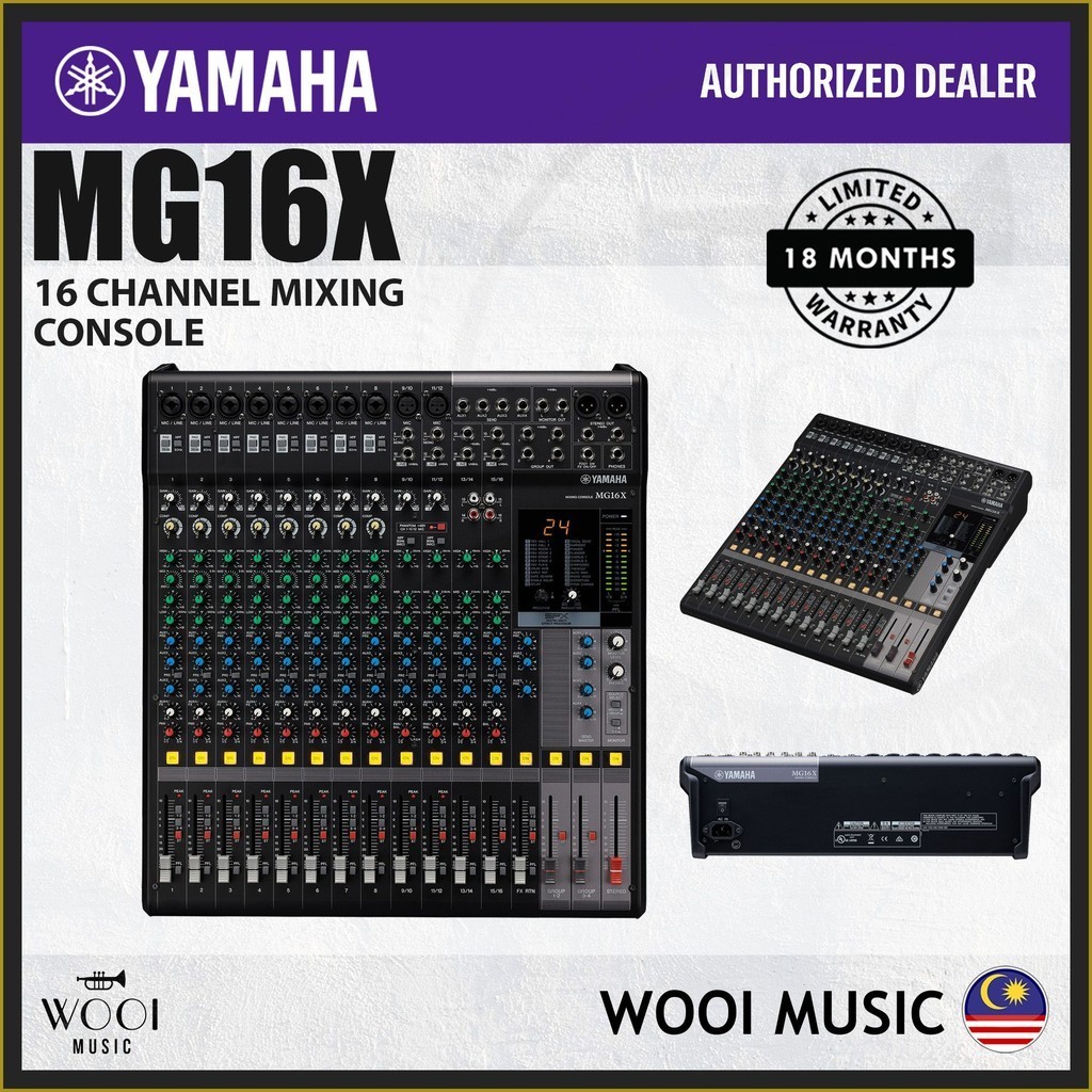 Yamaha MG16X 16-Channel Analogue Mixing Console Mixer with SPX Effects ...