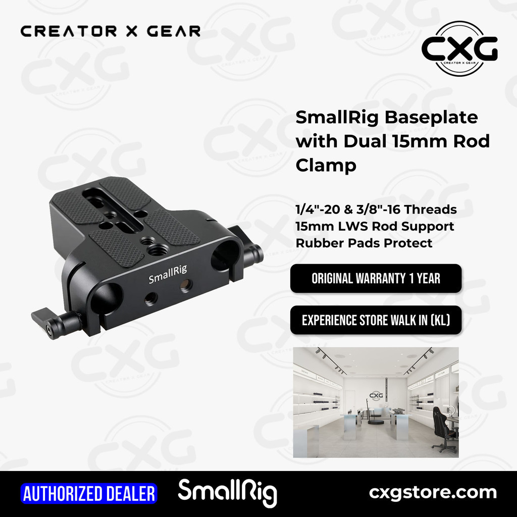 SmallRig Baseplate with Dual 15mm Rod Clamp 1674 | Shopee Malaysia