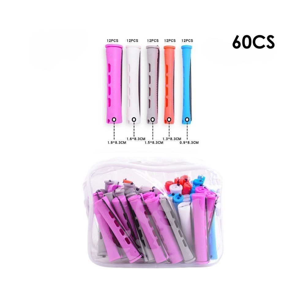 PROFESSIONAL Hair Perming Rod Set With Bag (Multi Sizes/60PCS) (JS ...