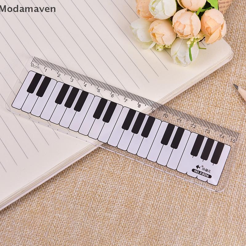 MND Creative Piano Keyboard Ruler 15cm 6in Musical Terms Black and ...